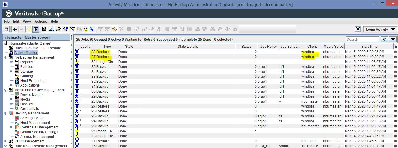 Remote Infrastructure Management: NetBackup - Performing ORACLE ...