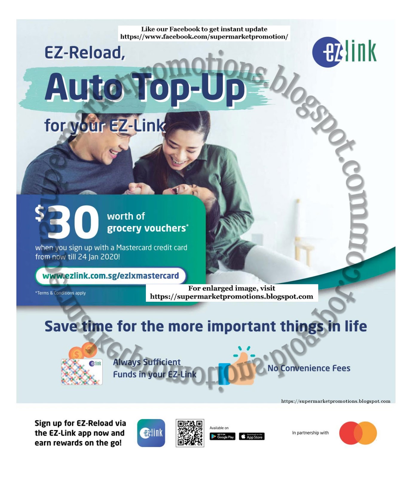 Ez-link Ez-reload Mastercard Auto Top Up Promotion 25 November 2019 ...