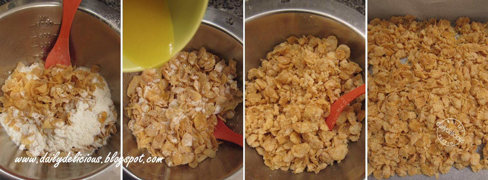 dailydelicious: You asked for it: Home made Cornflakes crunch
