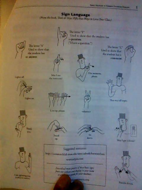 Student to Teacher: Rick Morris Seminar: Hand Signals