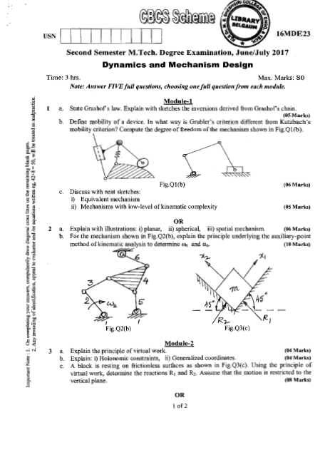 Visvesvaraya Technological University M.Tech. (CBCS) Second Semester ...