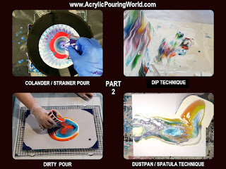 Acrylic Pouring World: ACRYLIC POURING TECHNIQUES: PART 1