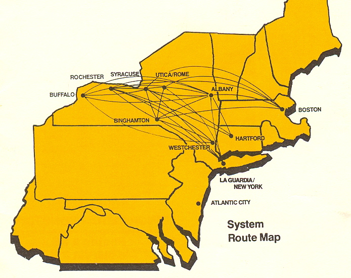The Timetablist: Mohawk Airlines Network, August 1991