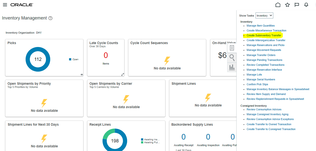 Oracle Application: Oracle Fusion: How to Create Inventory Sub ...