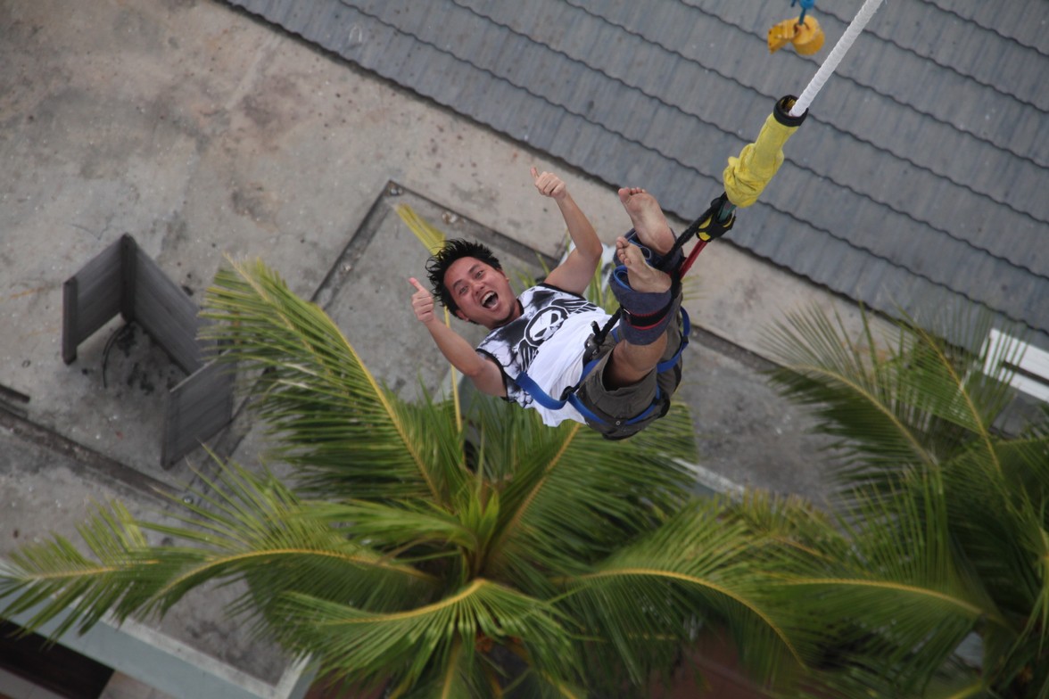 Bungy Jumping at Double Six, Legian, Bali