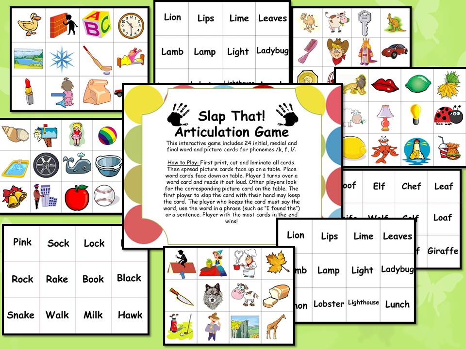 The Speech Ladies: Slap That! Articualtion Game