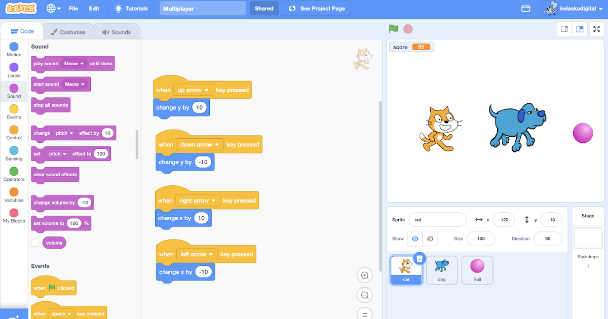 Ayo Bermain Coding Tutorial Scratch 30 Membuat Multiplayer Di Game