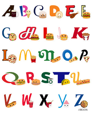 Mike BaBoon Design: Fast Food Alphabet
