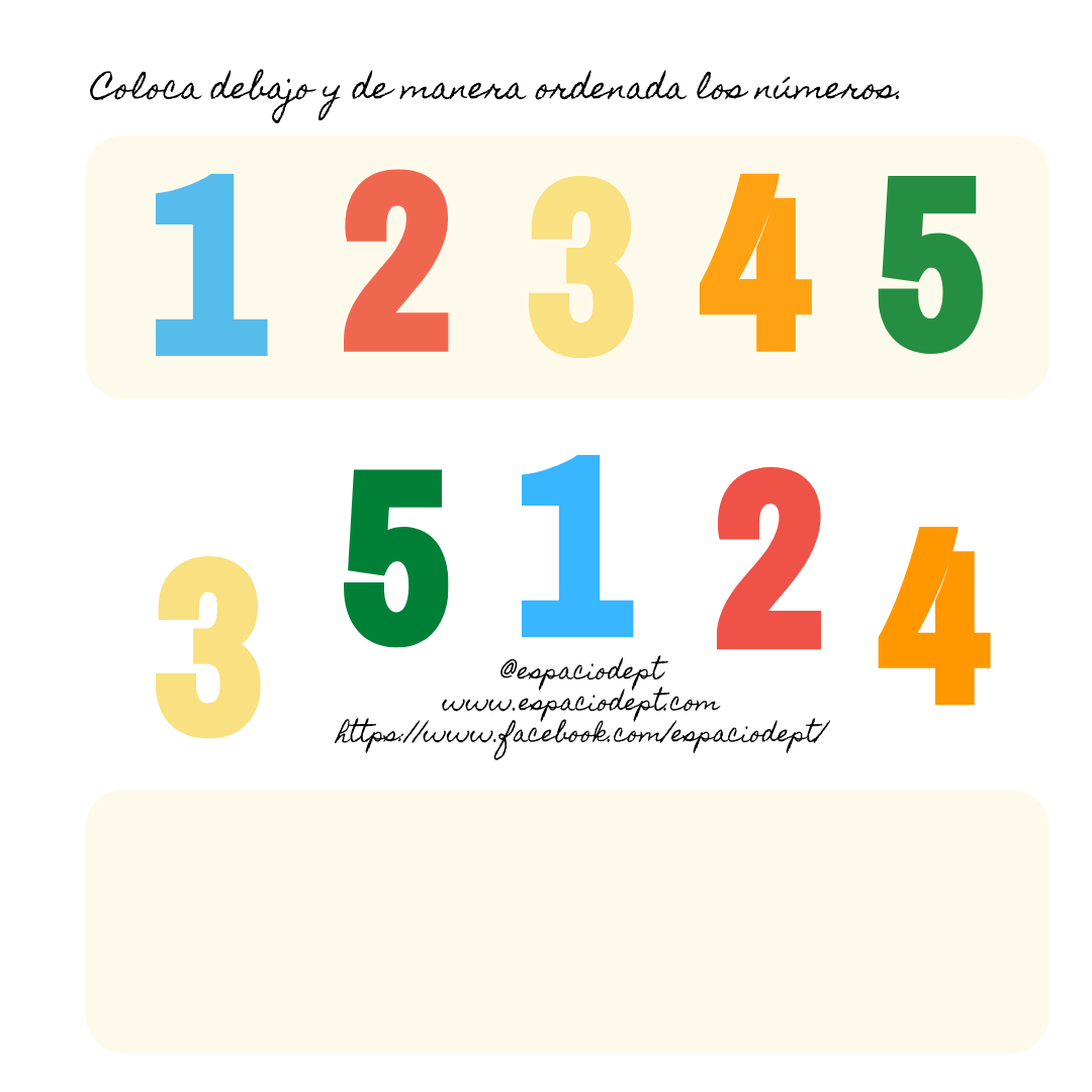 Espacio de PT: Fichas para trabajar las vocales y los números