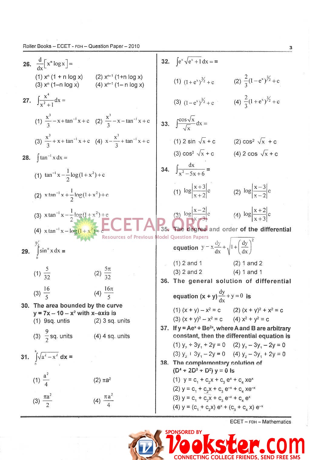 ECETAP - 2016, Previous, Model Papers, Question Papers EEE,ECE,SCE ...