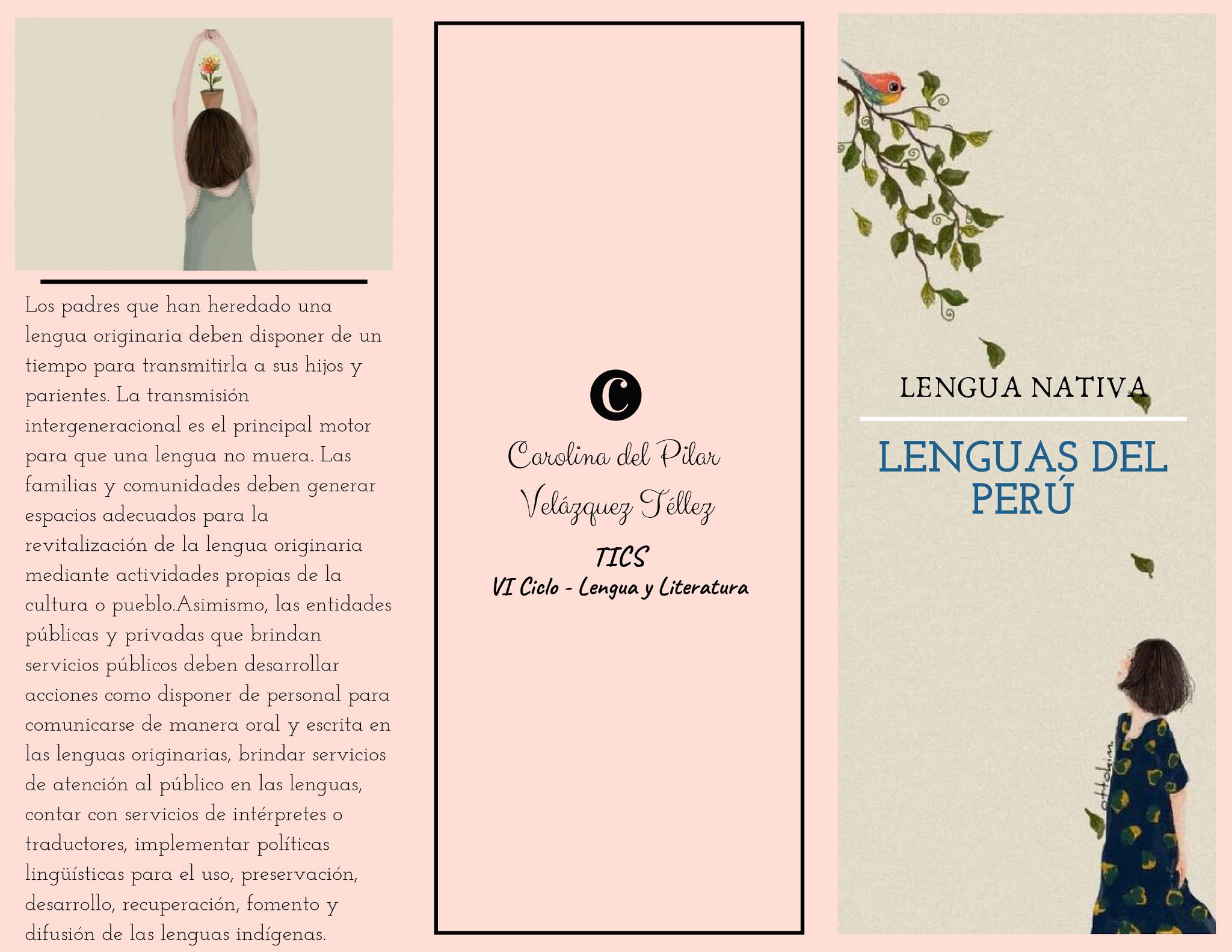 Tríptico Lenguas del Perú