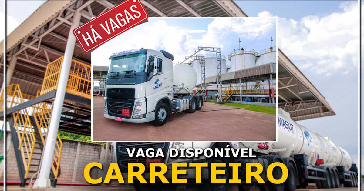 Masut Transporte abre vaga para Motorista Carreteiro