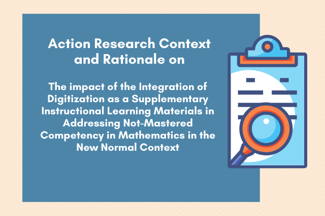 Action Research Context and Rationale on The impact of the Integration ...