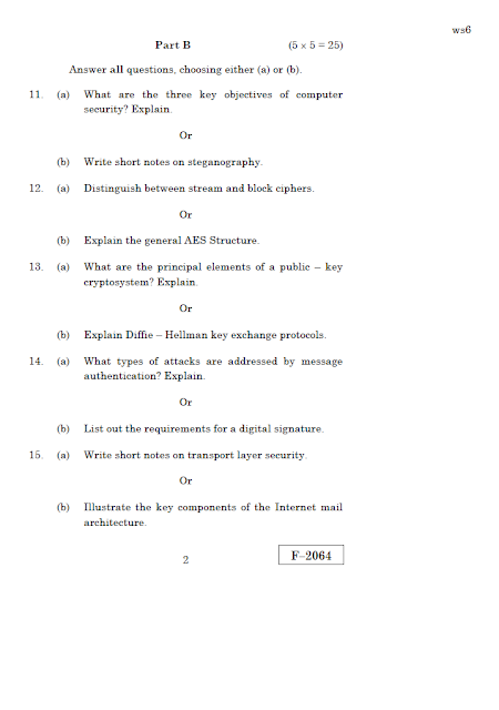 Alagappa University M.Sc.,(CS)- CRYPTOGRAPHY AND NETWORK SECURITY APRIL 2019 Question Paper ...