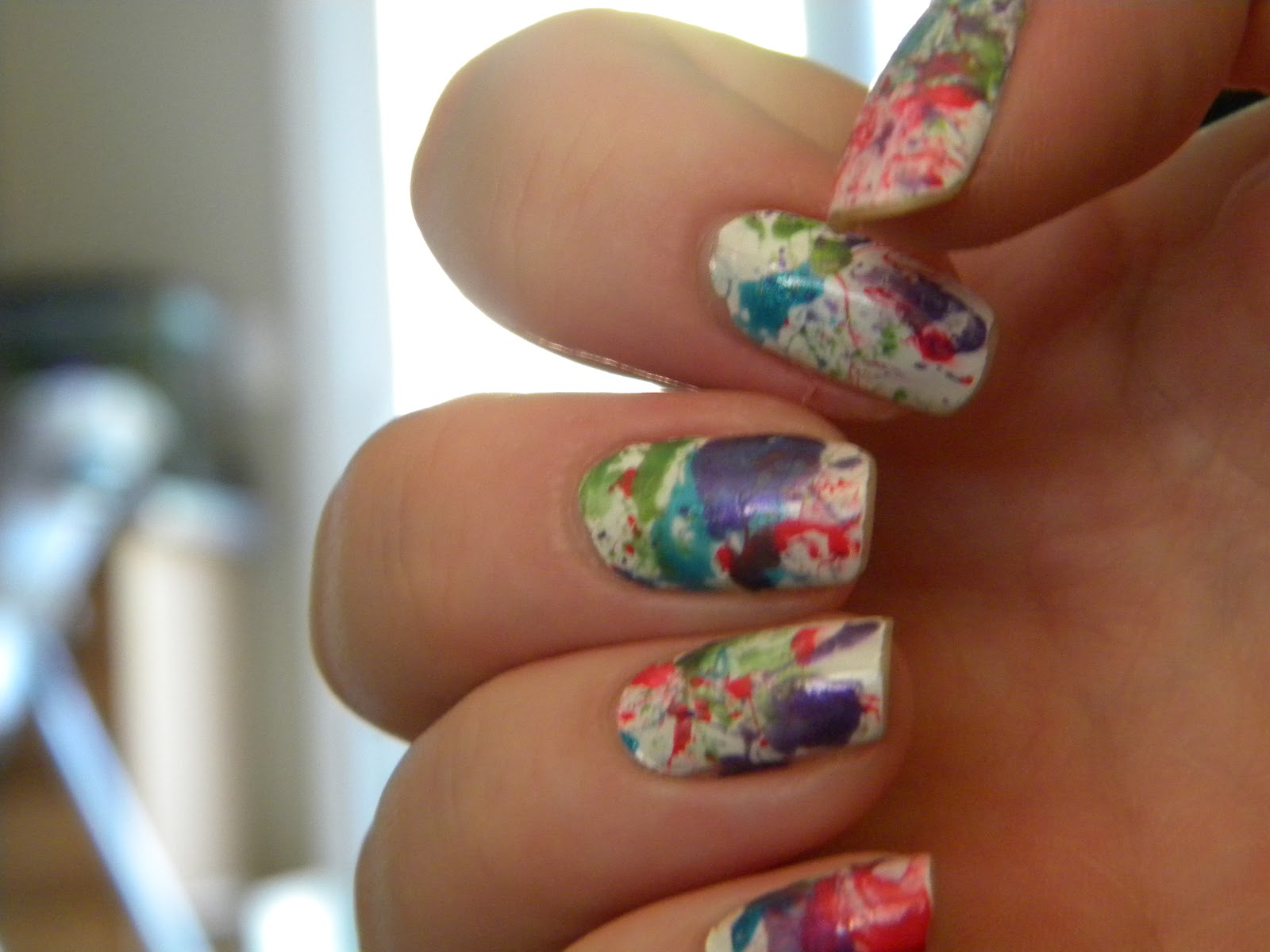 Squishy's Mama: Paint Splatter Nails w/ Quick Tutorial!