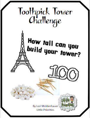 Toothpick Tower Challenge! Freebie Recording Sheets | Little Priorities