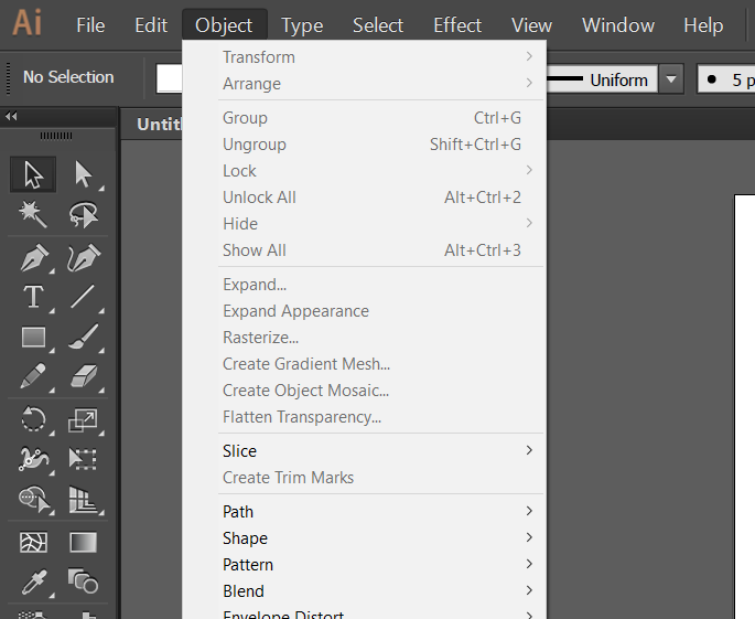 Mengenal Interface, Menu Bar dan Tool Box Dalam Adobe Illustrator ...
