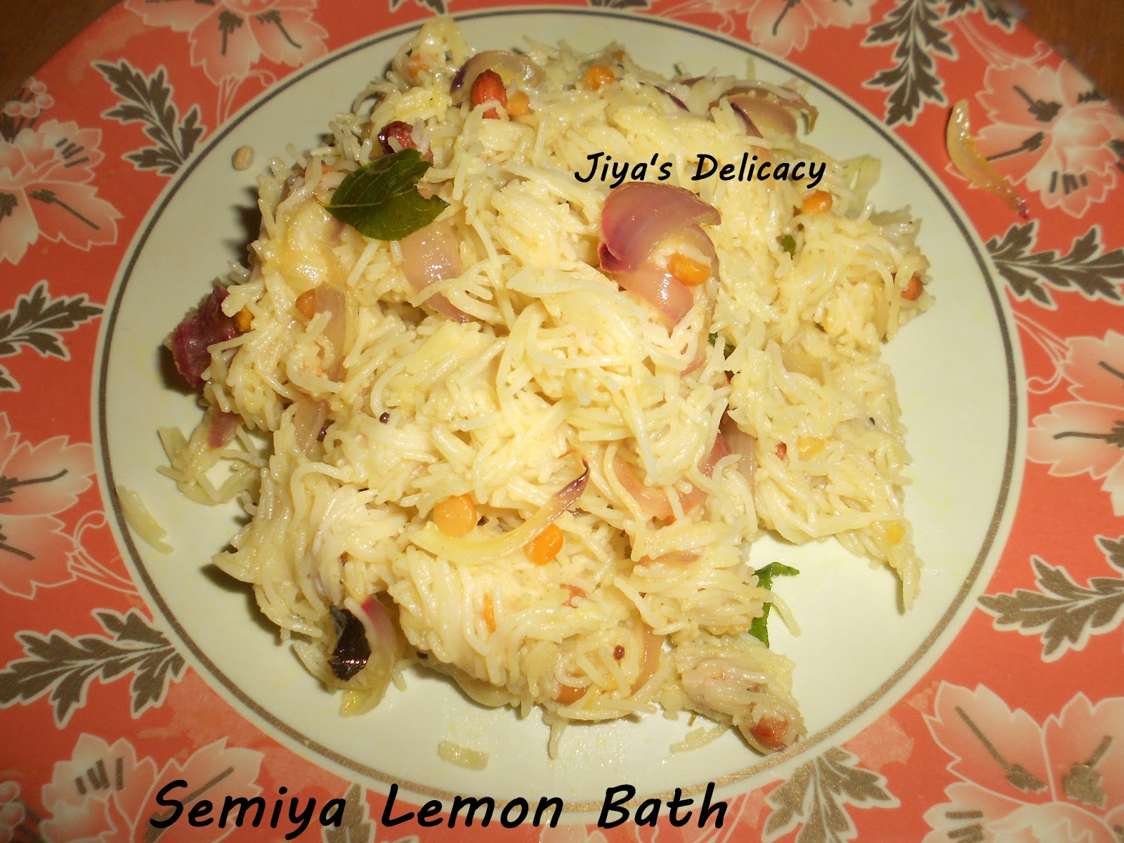 Jiya's Delicacy: Semiya Lemon Bath / Vermicelli Lemon Bath