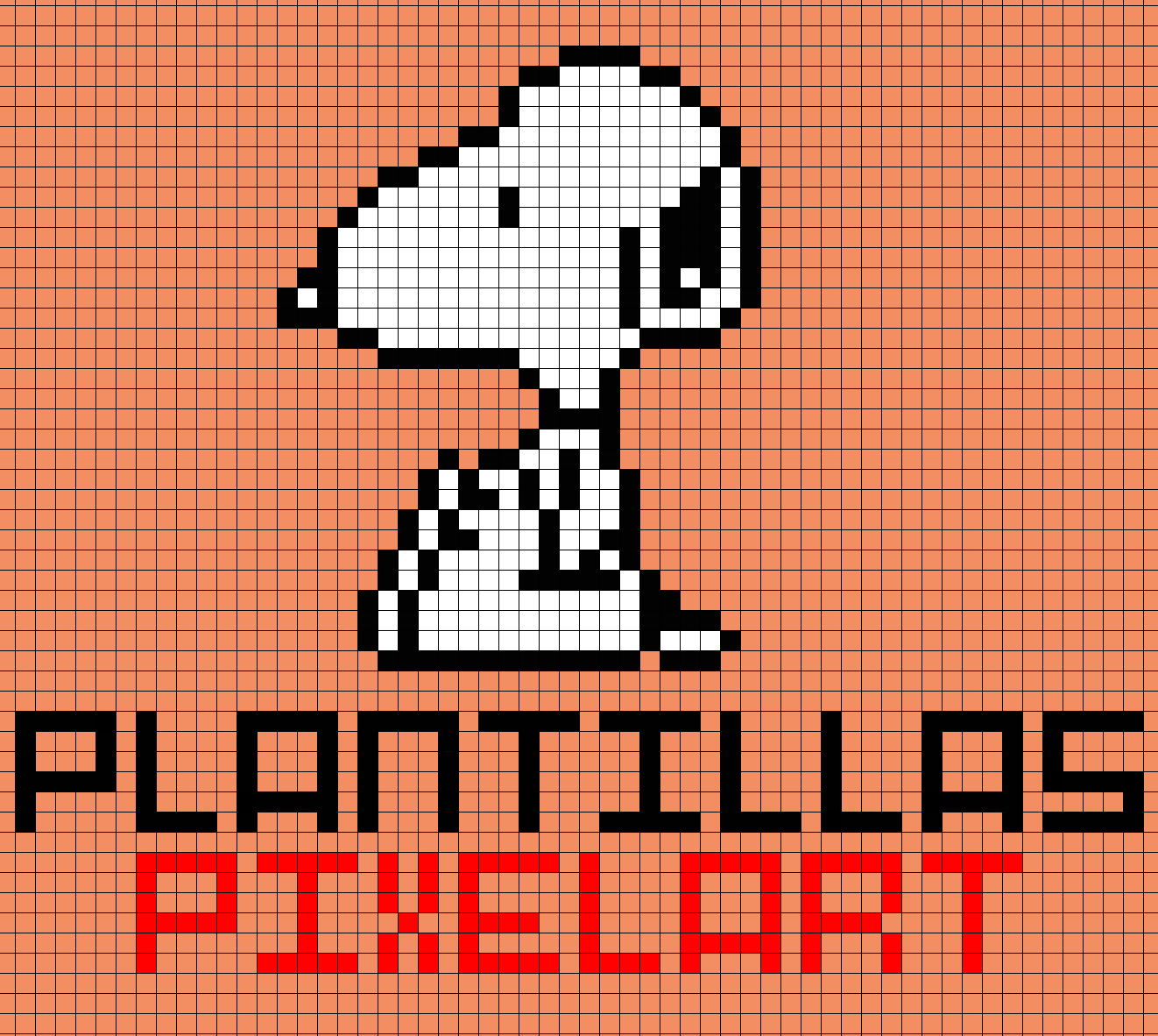 Plantillas PixelArt: Snoopy