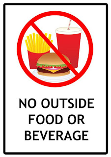 Printable "No Outside Food and Beverage" Sign | Live Plus