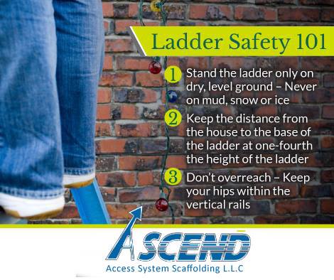 Welcome to Ascend Access System Scaffolding L.L.C: Ladder Safety Reminder