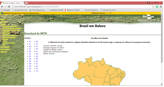 Lista de sites e repositórios na internet para o geoprocessamento