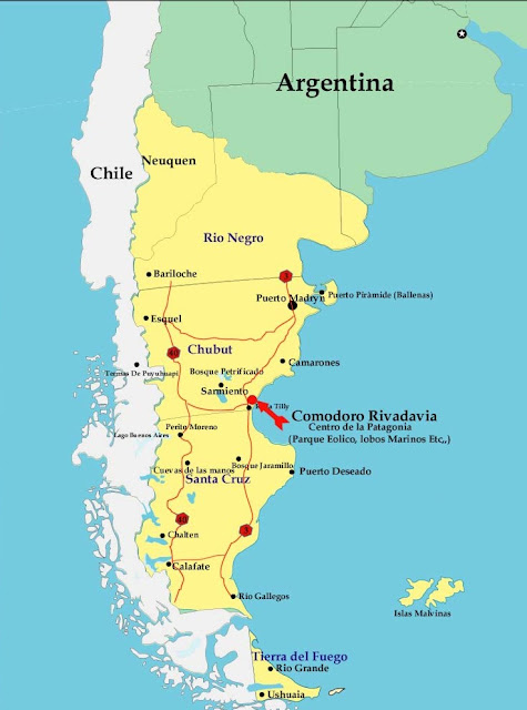 Conociendo nuestro pasado...: ¿Donde queda Comodoro Rivadavia?