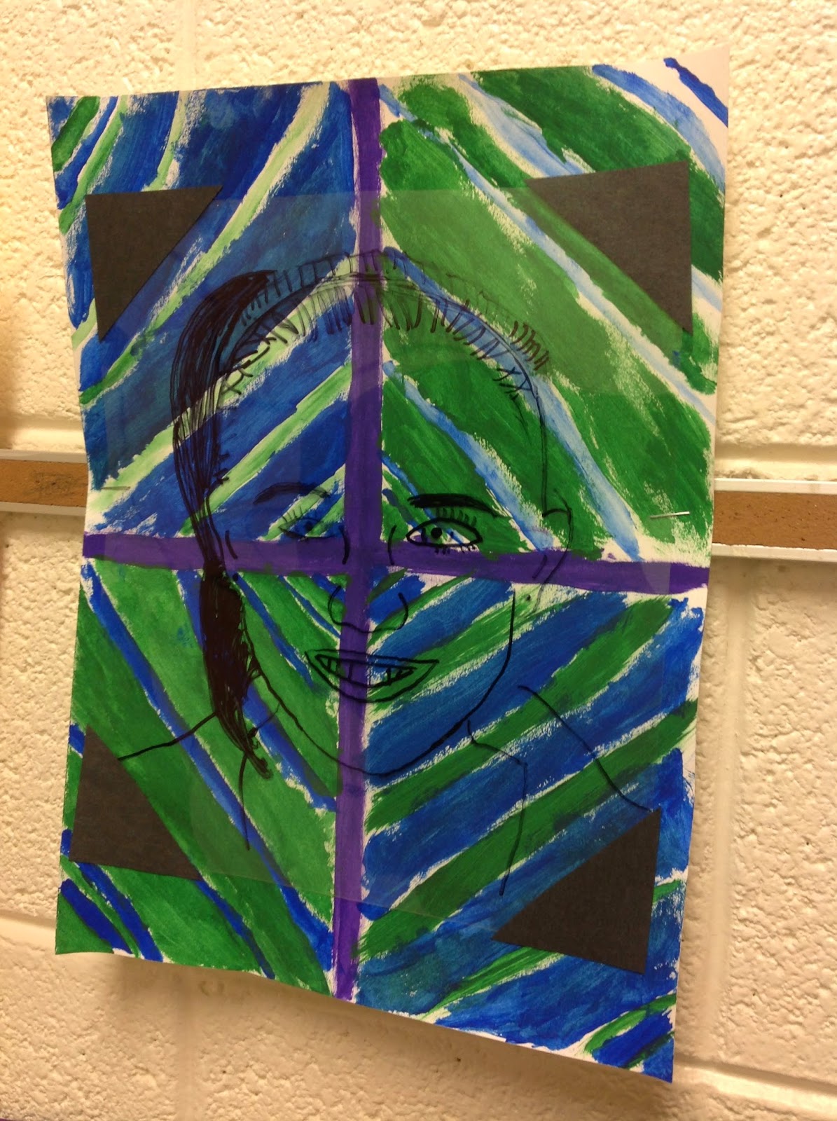 The Artsy Fartsy Art Room: Abstract Transparency Portraits with 6th Grade