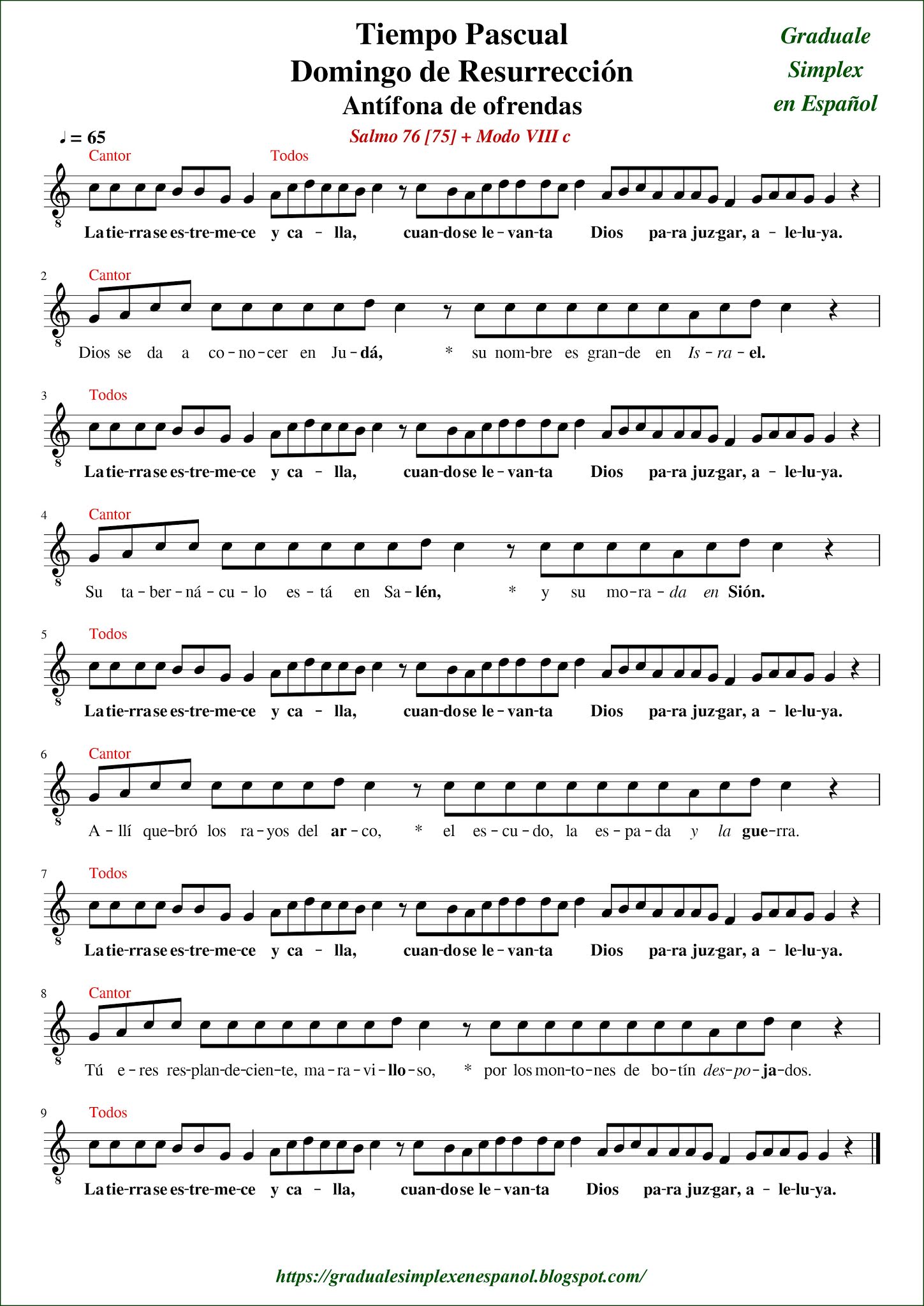 Graduale Simplex en Español: Tiempo Pascual - Domingo de Pascua de la ...