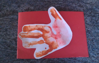 Handprint Robin Christmas Cards - Emmy's Mummy