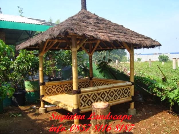 Model saung gazebo terbaru | Gambar saung bambu terbaru | foto saung ...
