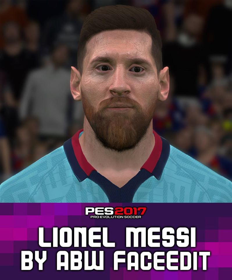 PES 2017 Faces Lionel Messi by ABW_FaceEdit ~ PES-ID | Download Gratis ...