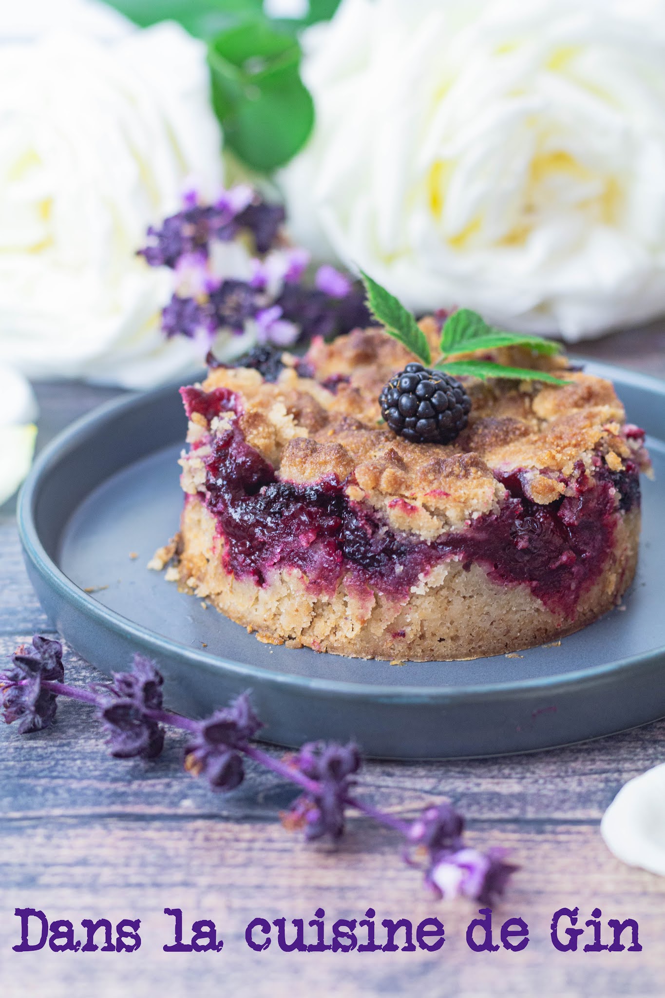 Crumbles individuels à la mûre