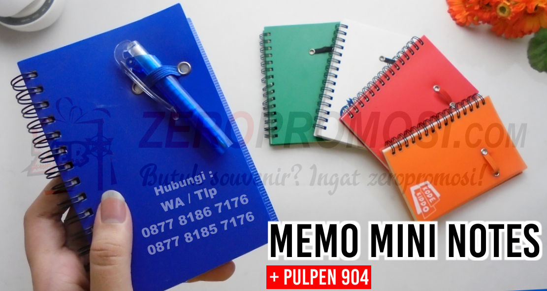 Jual Souvenir Mini Notes yang Unik + pulpen kode 904 | zeropromosi ...