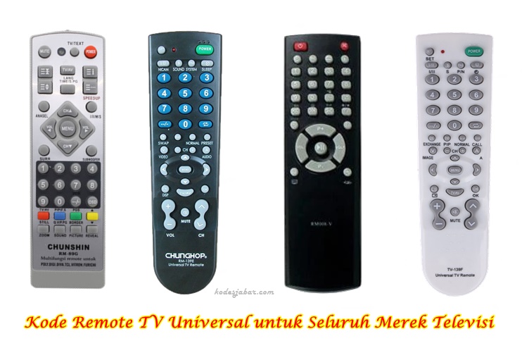 Kode Remote TV Universal untuk Seluruh Merek Televisi | Kodesjabar