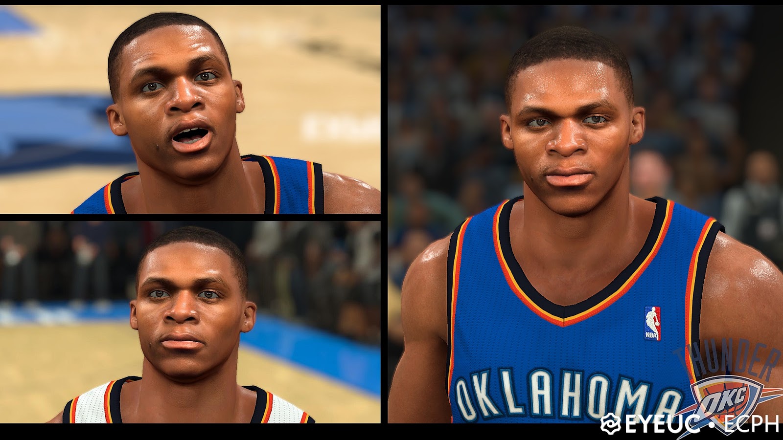 Russell Westbrook Cyberface and Body Model Thunder Version By ECPH [FOR ...