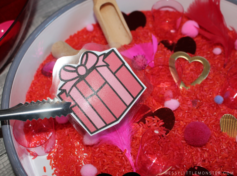 Valentine's Day Sensory Bin - Messy Little Monster