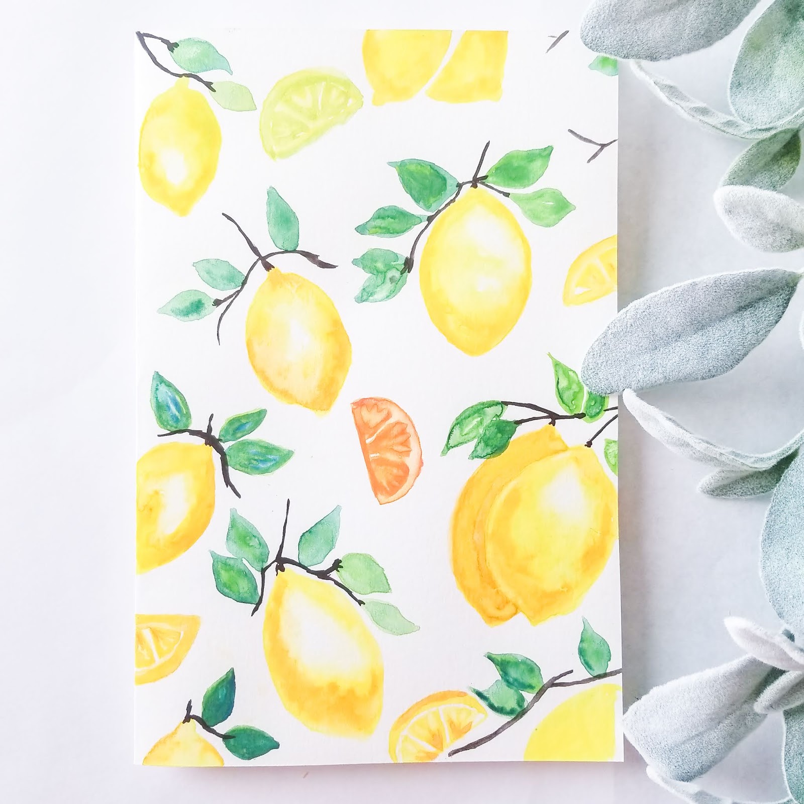 Dana Daily: Easy DIY Watercolor Lemon Card