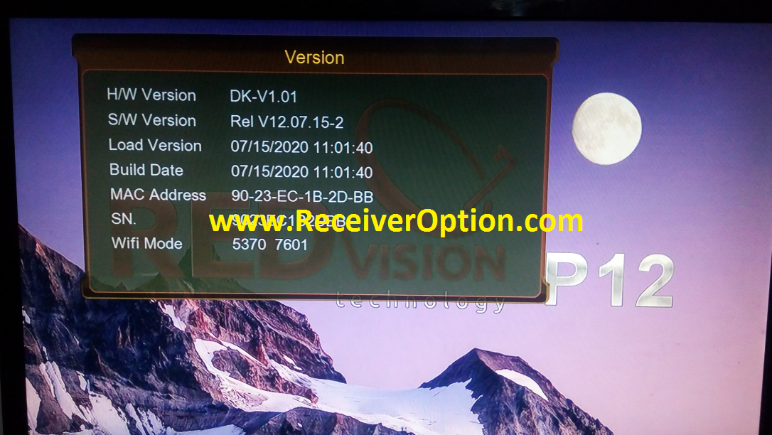 REDVISION P12 HD RECEIVER NEW SOFTWARE 15 JULY 2020 - How To Enter Biss ...