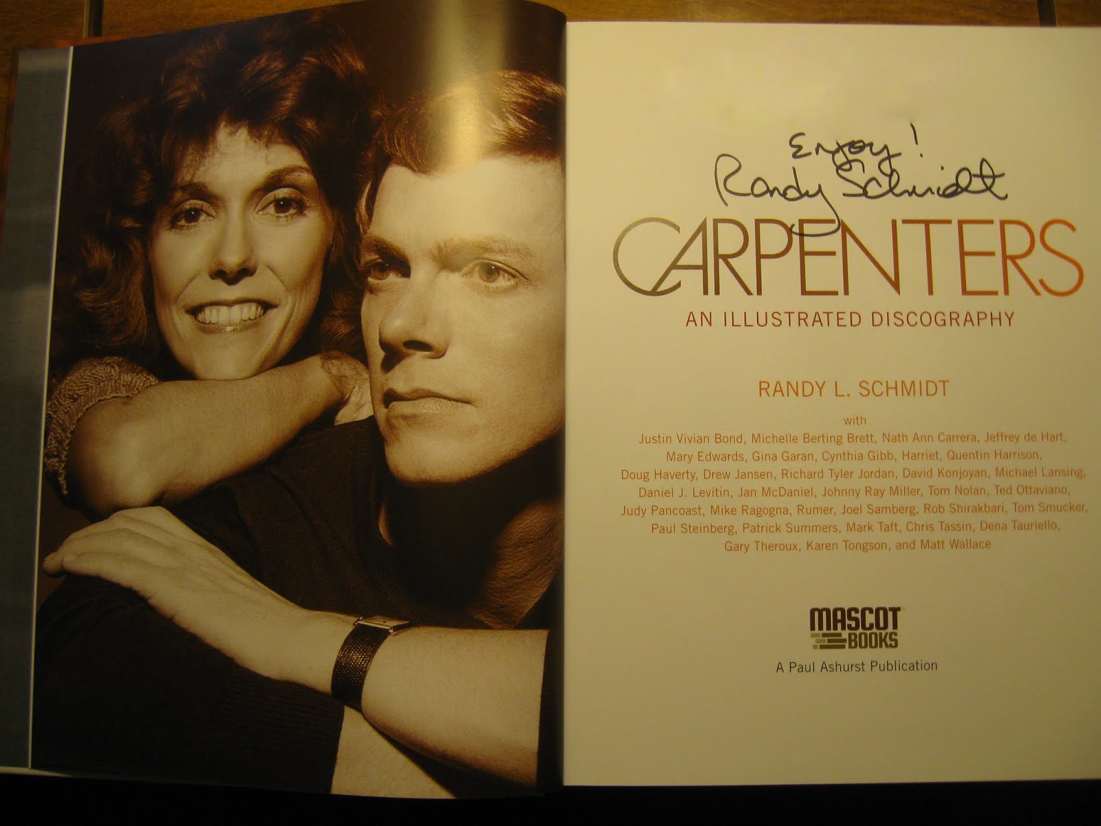 Insights and Sounds: The Arrival of Randy L. Schmidt's Carpenters: An ...