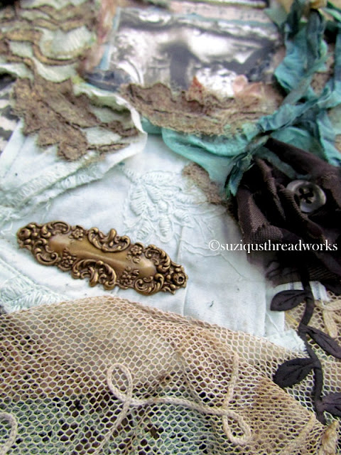 Suziqu's Threadworks: Stone Angel Collage and a Gift Created