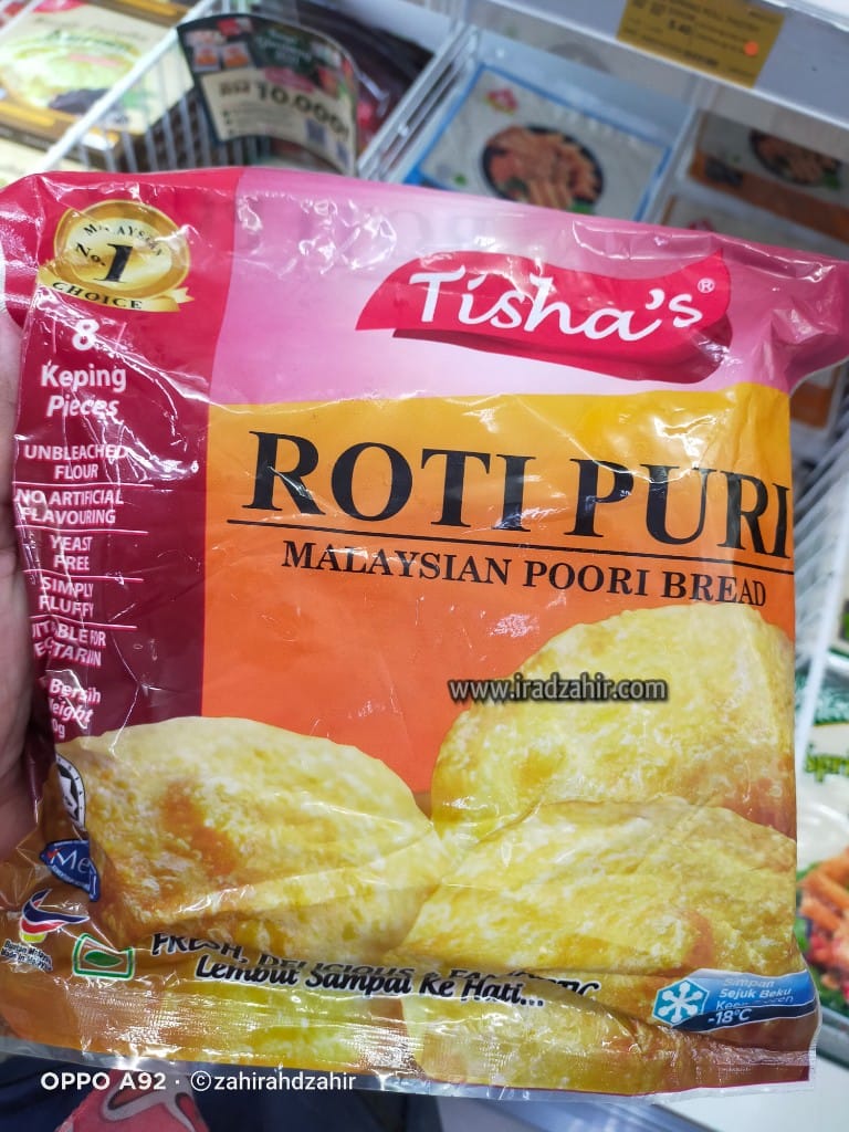Sedap dan Boleh Cuba Frozen Food Roti Puri Jenama Tisha's - Ira Mommy ...