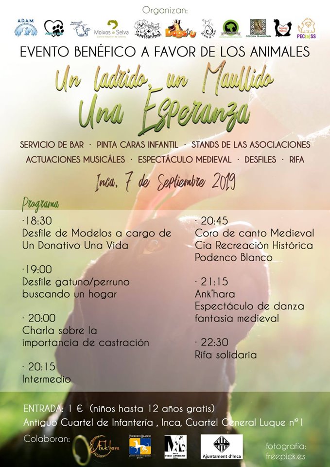 Evento Benefico a favor de los animales ~ Millorant Inca