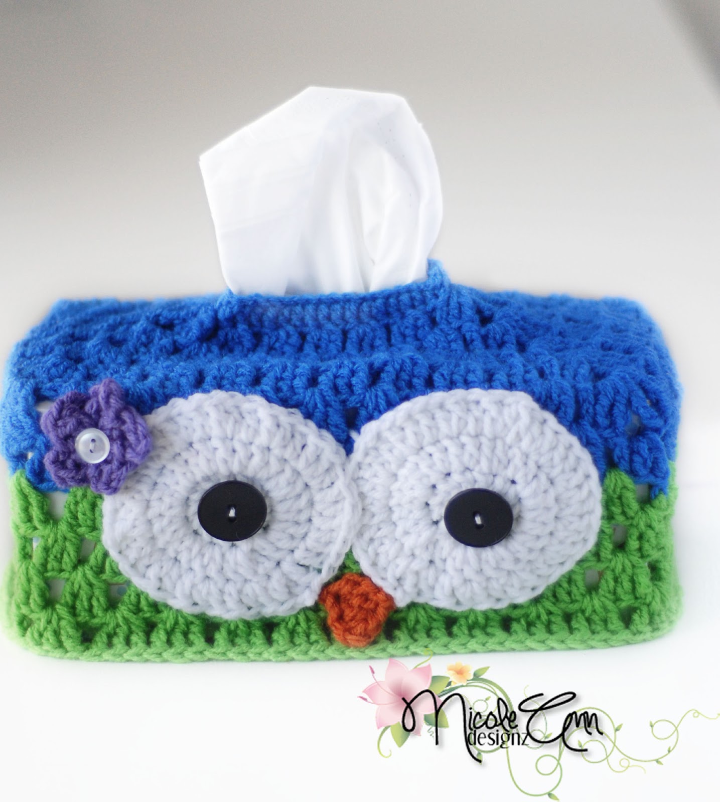 Nicole Ann Designz: Crochet Owl Tissue Box Cover