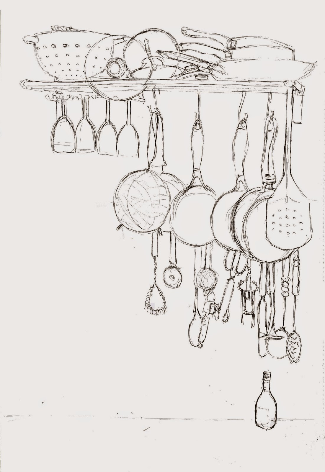 suburban sketches: Still life using line