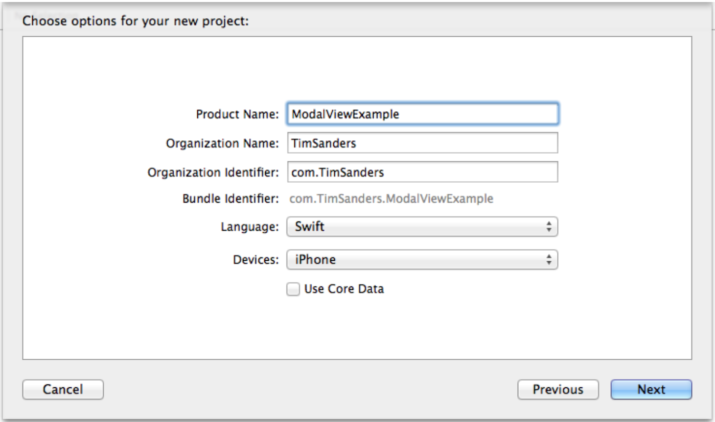 Tim Sanders: Adding a Modal Dialog to a UIViewController in Swift