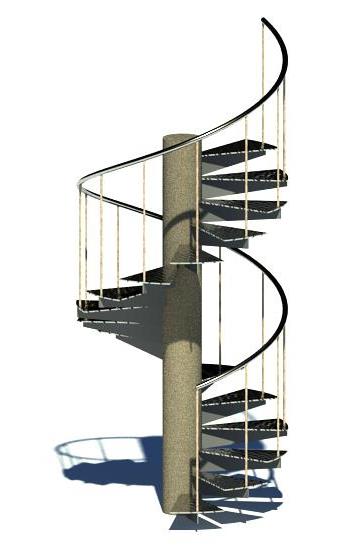 Revit Models: Steel Spiral Staircase