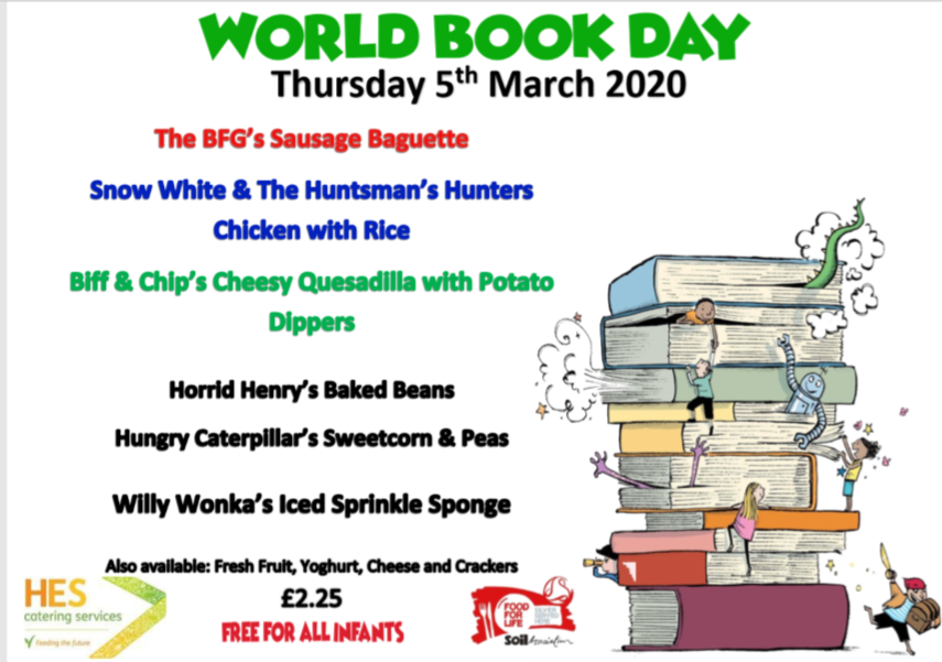 Clockhouse Primary School: World Book Day - Special Dinner