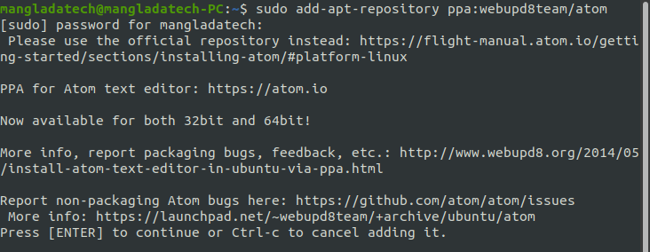 Cara Install Atom Text Editor di Ubuntu 32 & 64Bit - Manglada Tech Cara Install Atom Text Editor di Ubuntu 32 & 64Bit - Manglada Tech