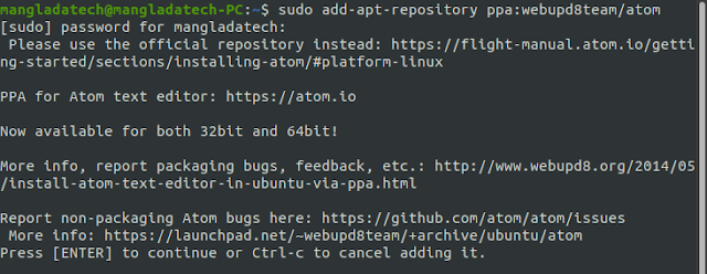 Cara Install Atom Text Editor di Ubuntu 32 & 64Bit - Manglada Tech Cara Install Atom Text Editor di Ubuntu 32 & 64Bit - Manglada Tech